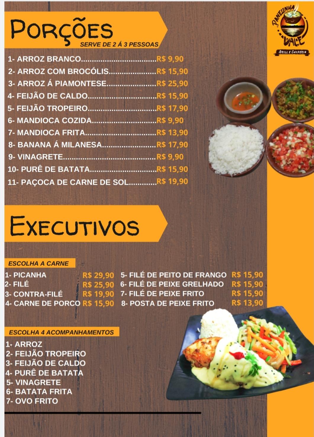 Menu em Panelinha Vale restaurante, Aruanã