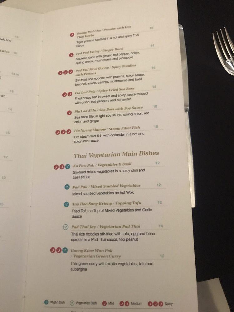 Menu at Thai Beach Club, Quarteira, Av. Rocha Baixinha