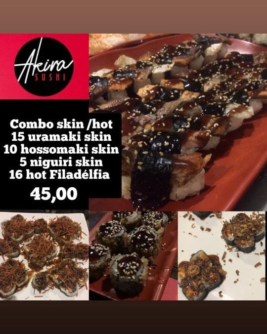 Menu at Akira Sushi restaurant, Gravataí