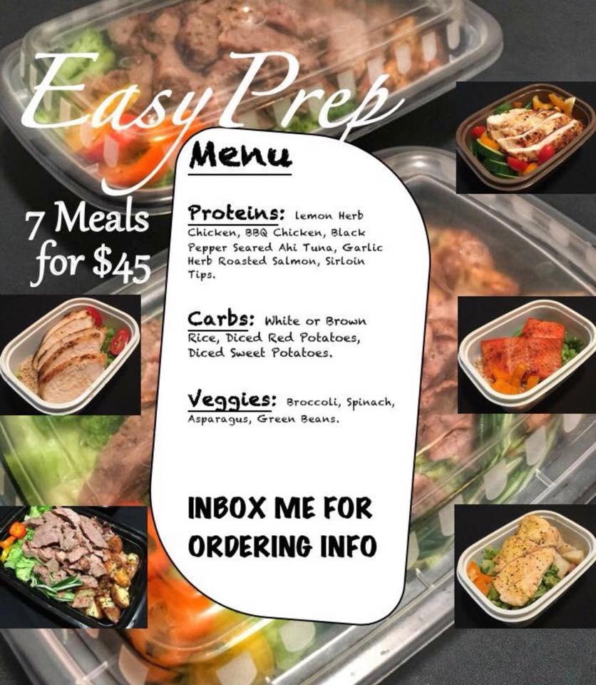 Menu at EasyPrep, USA