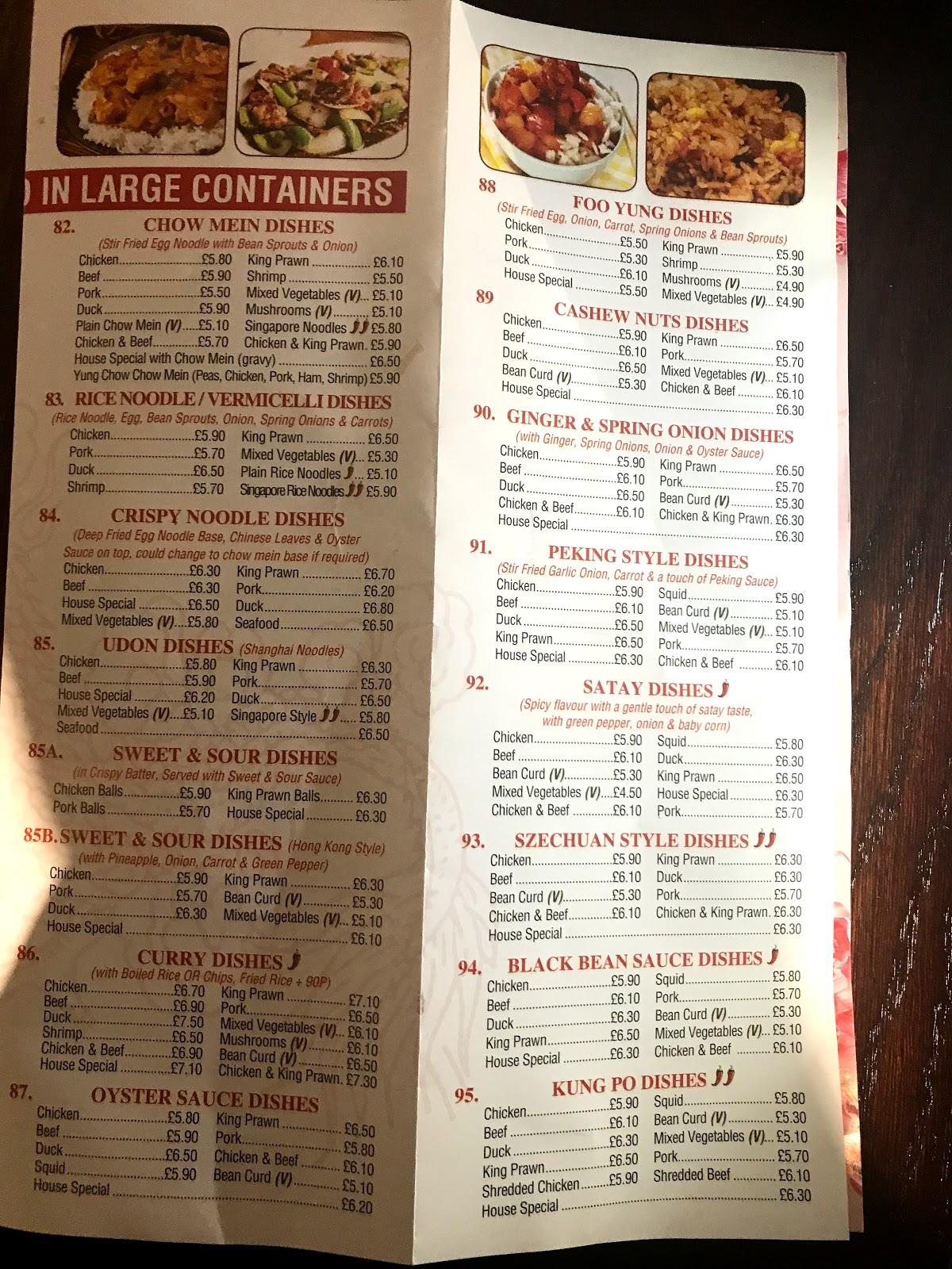 Menu at Peking Chef restaurant, Bath