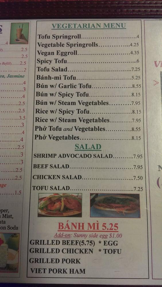 Menu at Lilly's Café restaurant, New Orleans