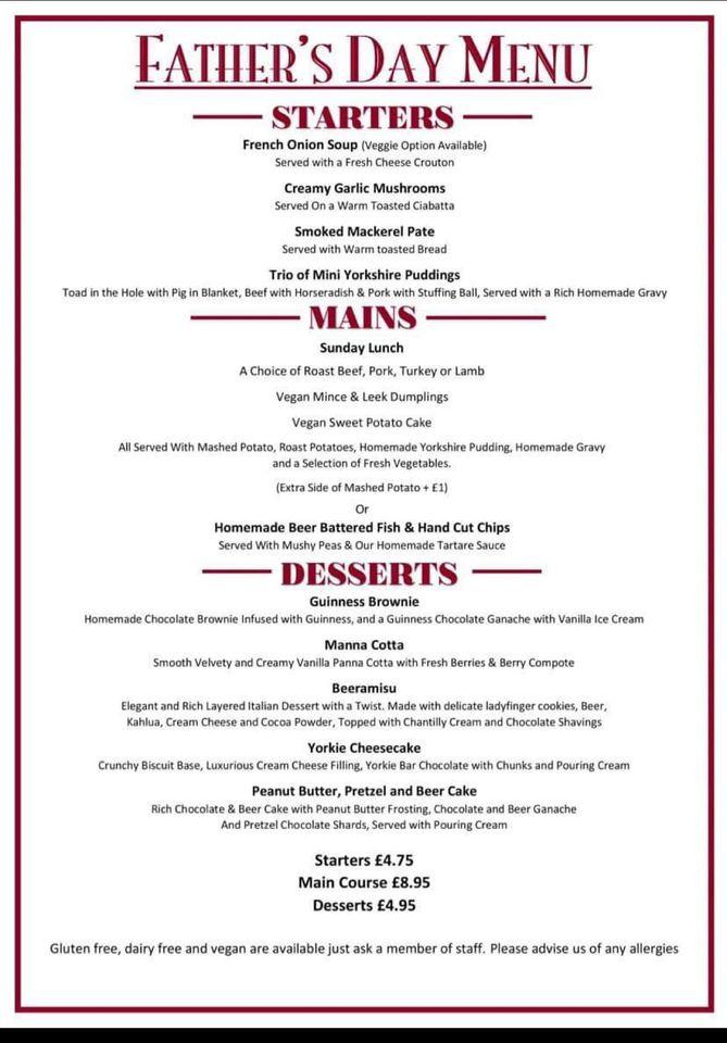 Menu at The Copper Mine pub & bar, Crook