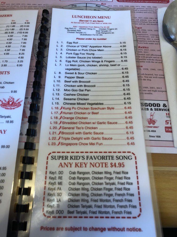 Menu at Asia Eatery restaurant, Paris
