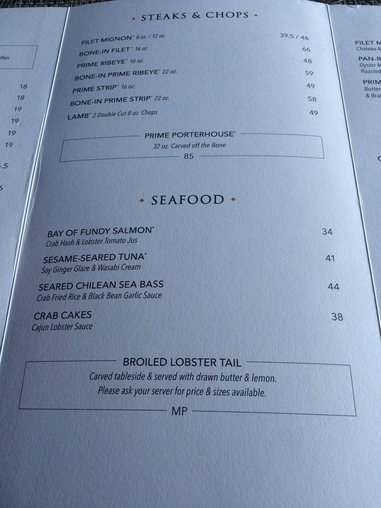 Menu at Del Frisco's Double Eagle Steakhouse, Orlando