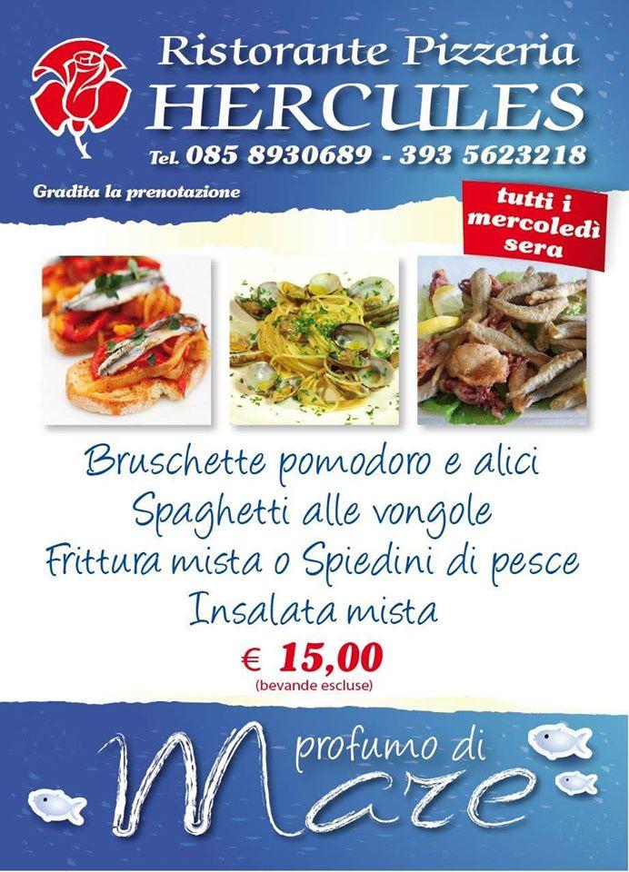 Menu at Ristorante pizzeria Hercules, Roseto degli Abruzzi