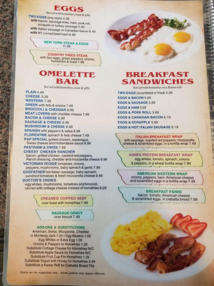 Menu at Potts & Penn Family Diner restaurant, Pottstown