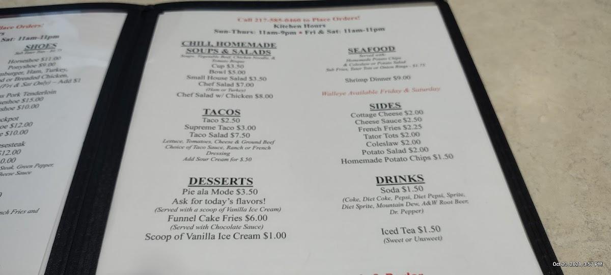 Menu at Silver Sevens Gaming Pub & Parlor, Springfield