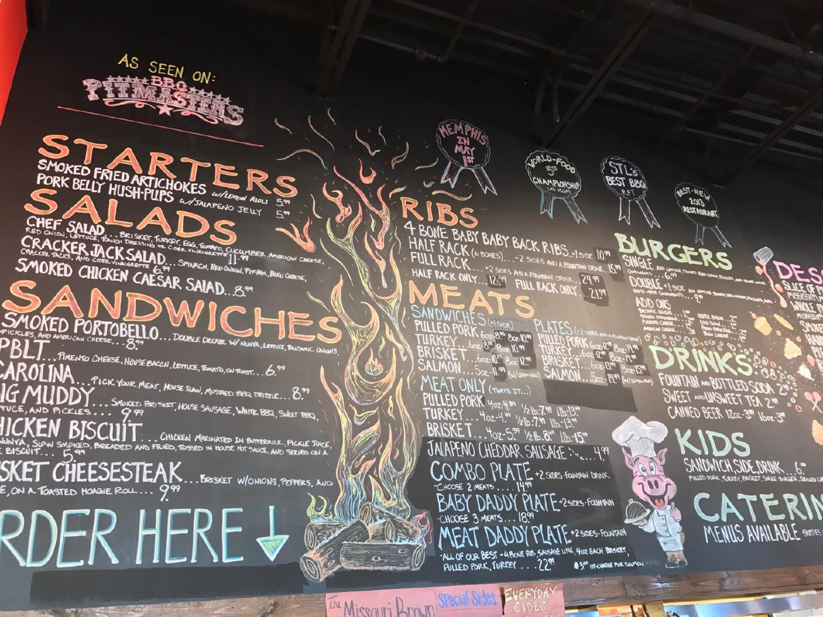 Menu at Sugarfire 44 restaurant, Valley Park