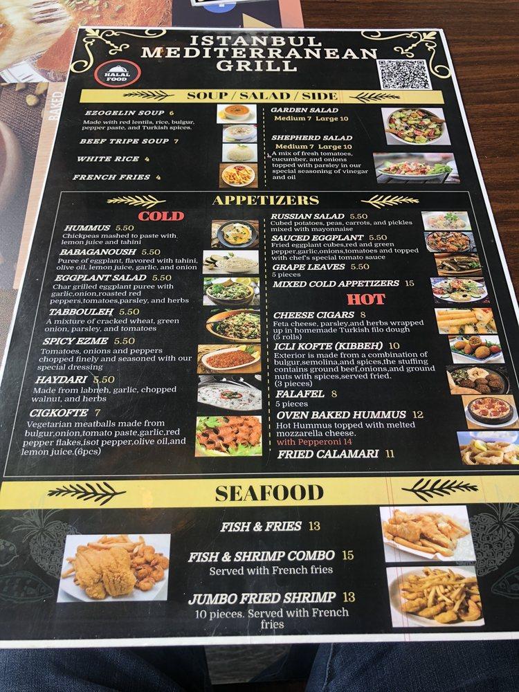 Menu at Istanbul Mediterranean Grill & Market restaurant, Tampa