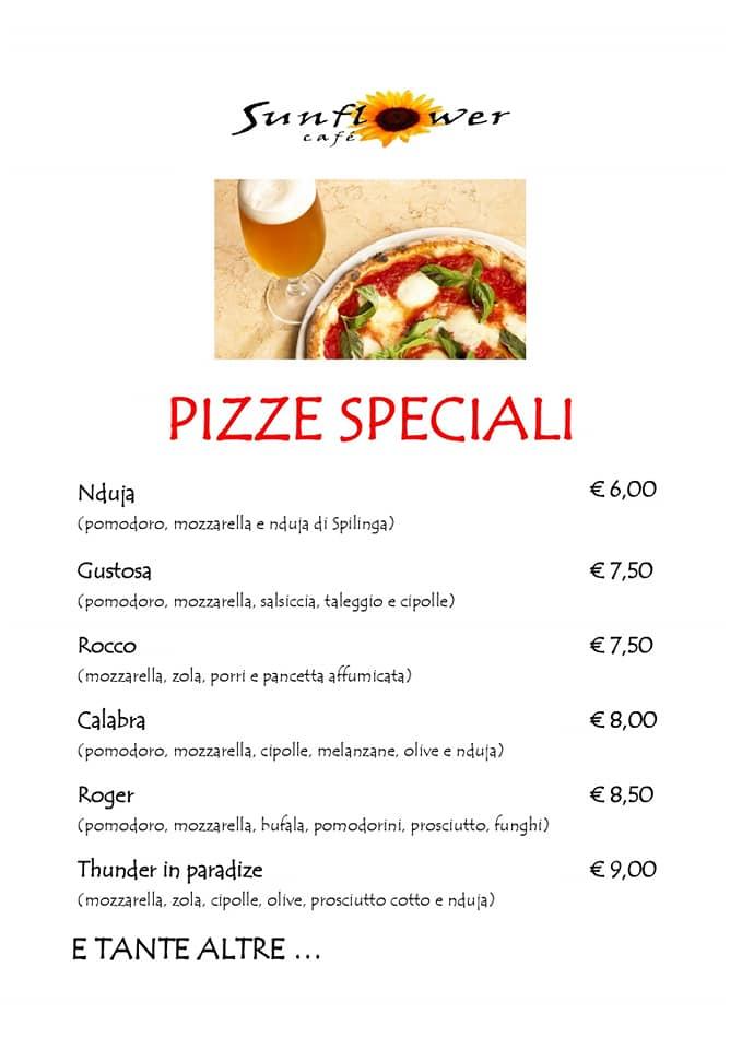 Menu at Sunflower Pizzeria, Bar, Cafè, Inveruno