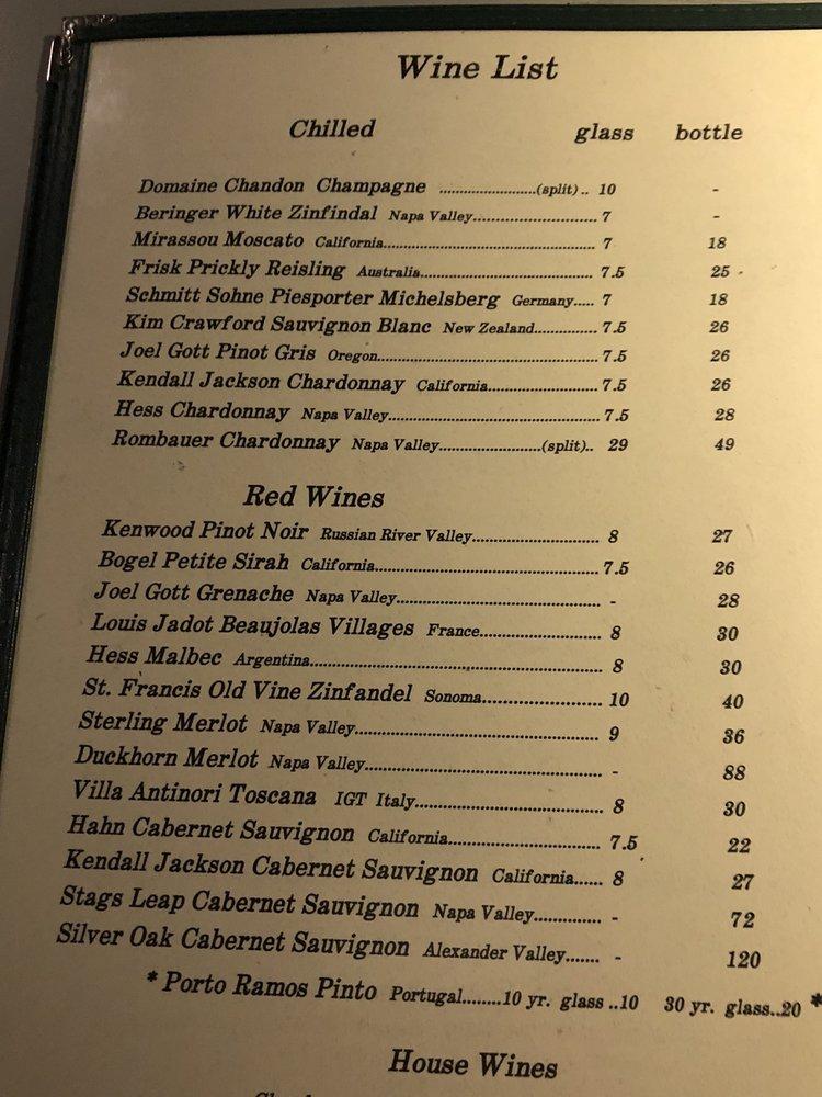 Menu at Chalet Restaurant & Bar, Pinetop-Lakeside