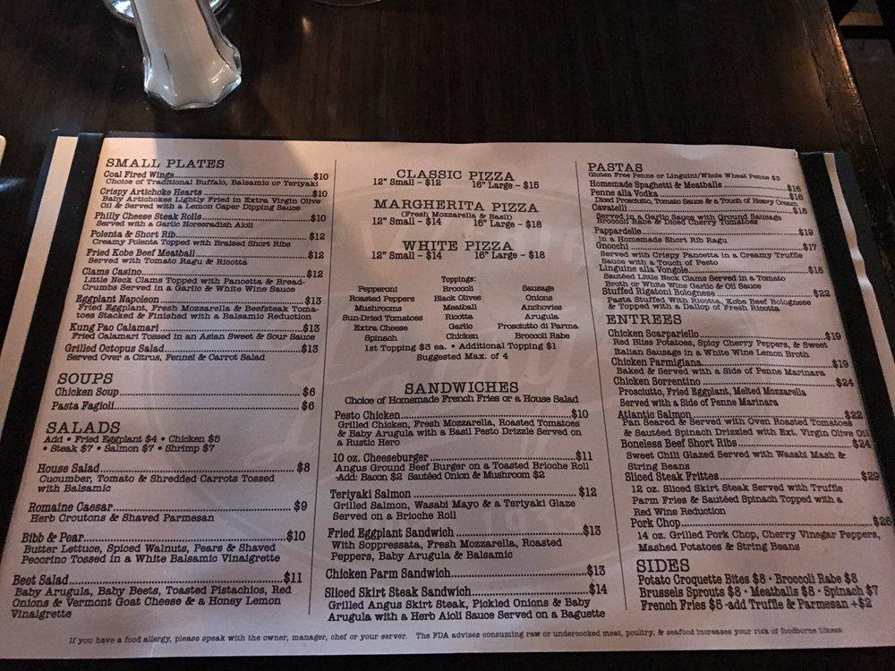 Menu at Patsy’s Pizzeria of New Rochelle, New Rochelle