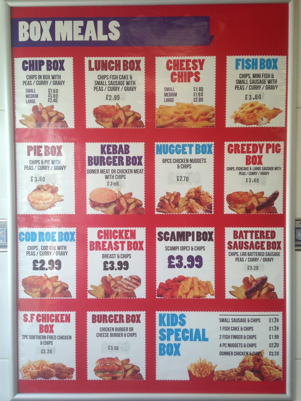Menu at Snax Fish Bar, Shrewsbury