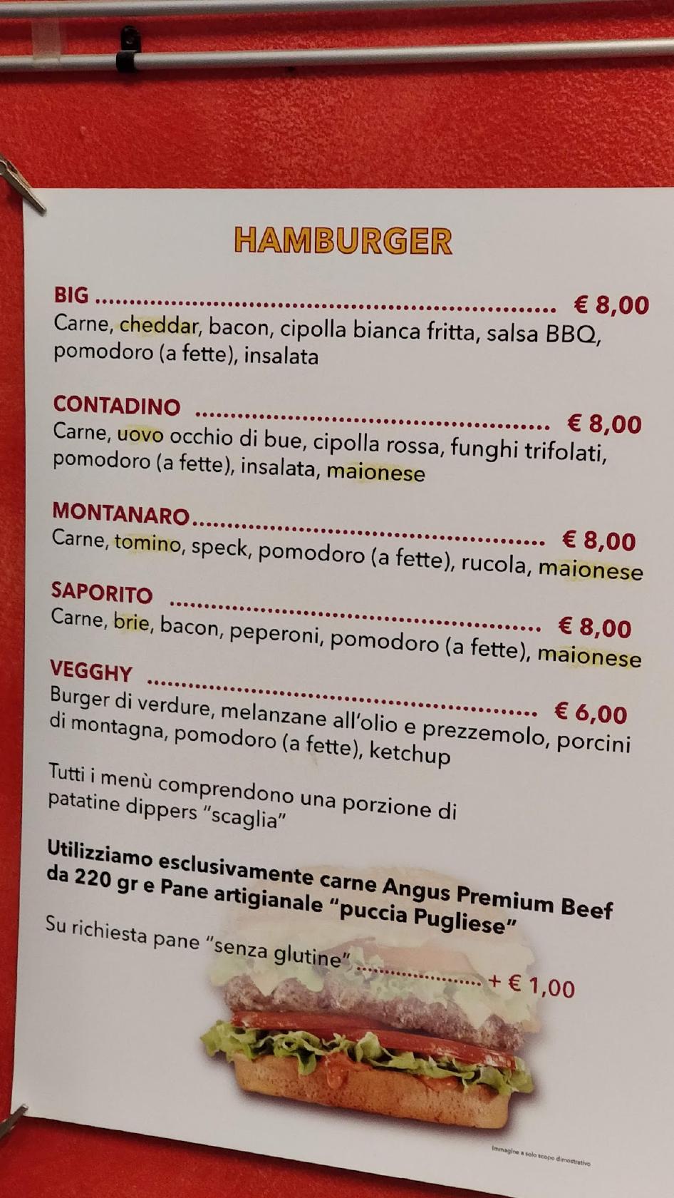 Menu da Ciccio Pizza ristorante, Palazzolo sull'Oglio