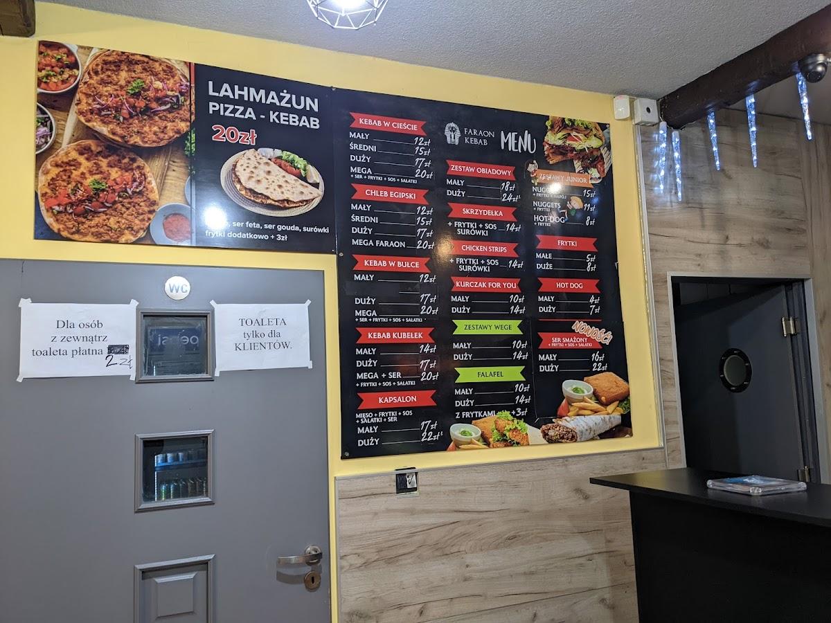 Menu at FARAON KEBAB Racibórz restaurant, Raciborz