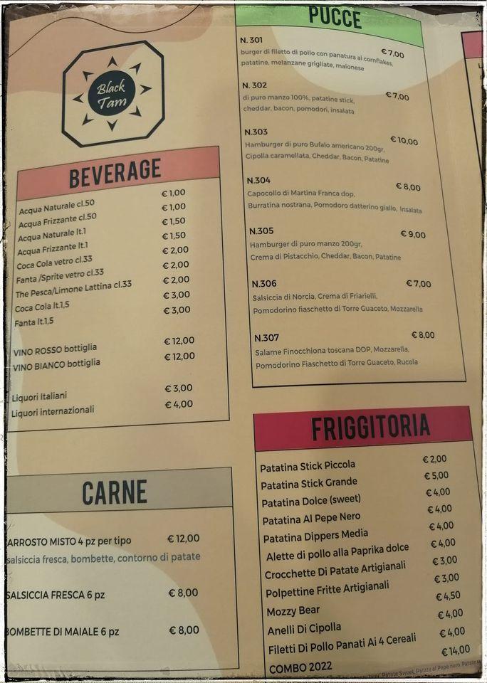 Menu da Black Tam - Taranto ristorante, Taranto