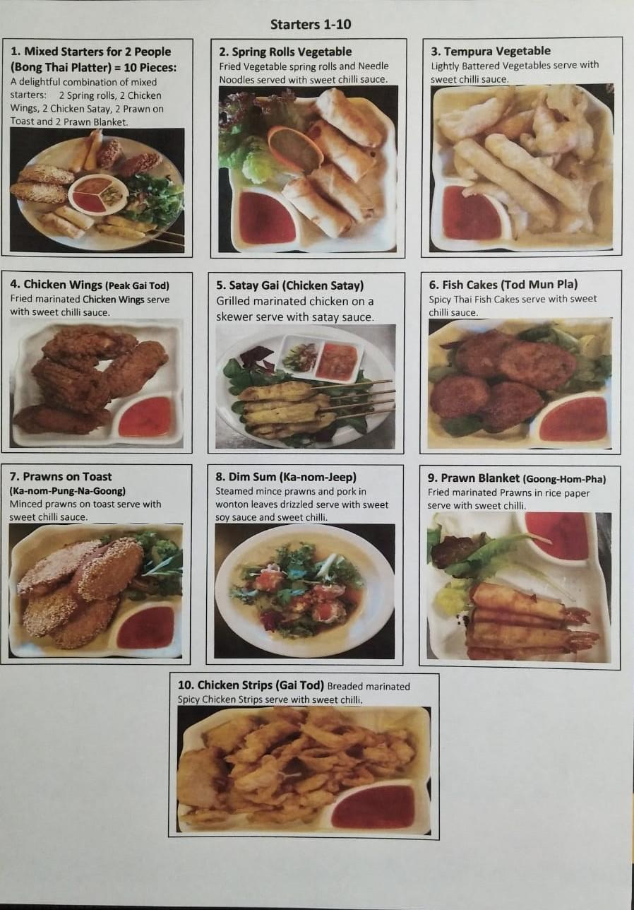 Menu at Bong Thai (Punch Bowl Pub), Slough