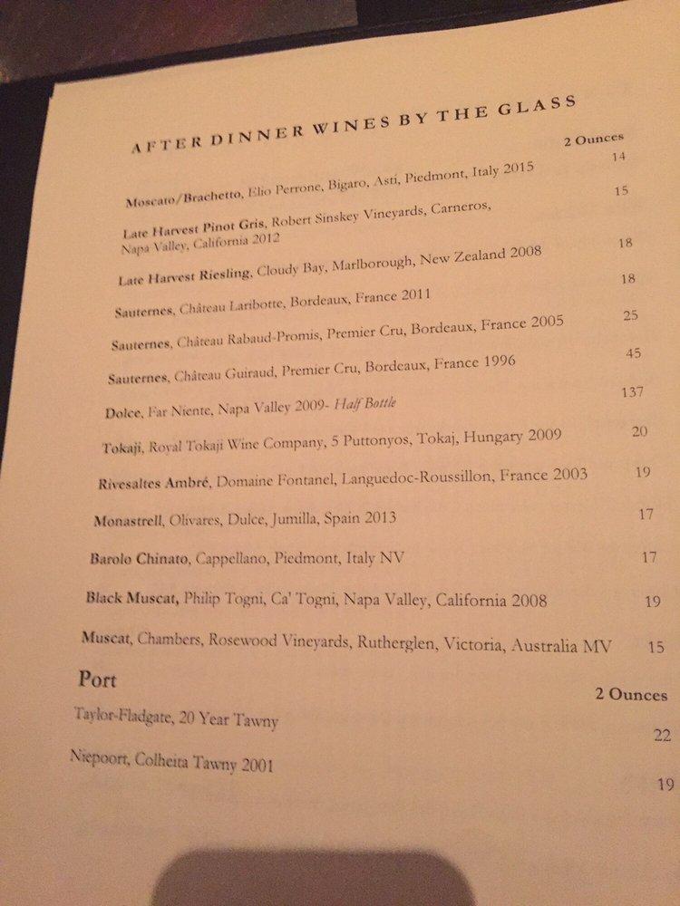 Menu at Gary Danko pub & bar, San Francisco, 800 North Point St
