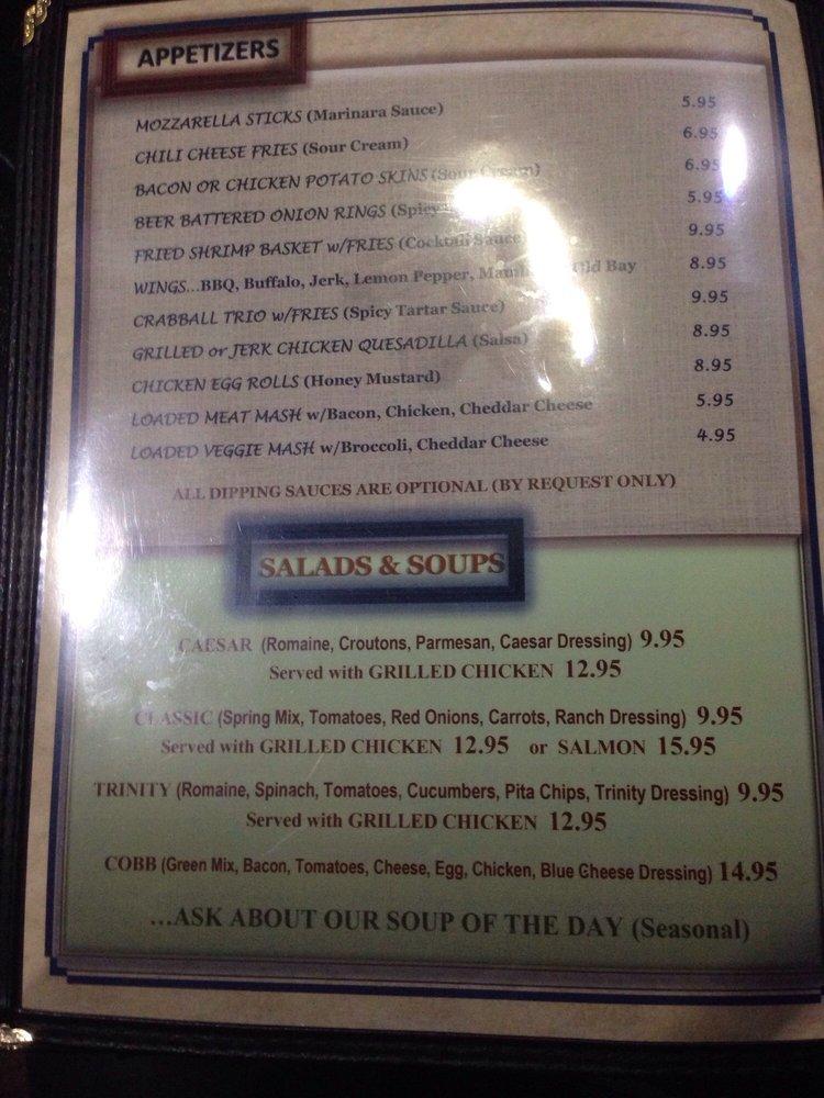 Menu at Trinity Grill & Bar, Hyattsville