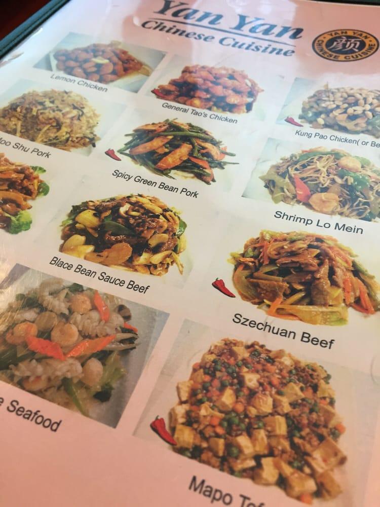 Menu at Yan Yan Chinese Cuisine restaurant, Salem
