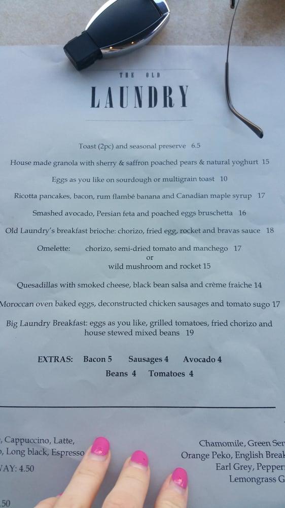 Menu at The Old Laundry Bar & Kitchen, North Perth