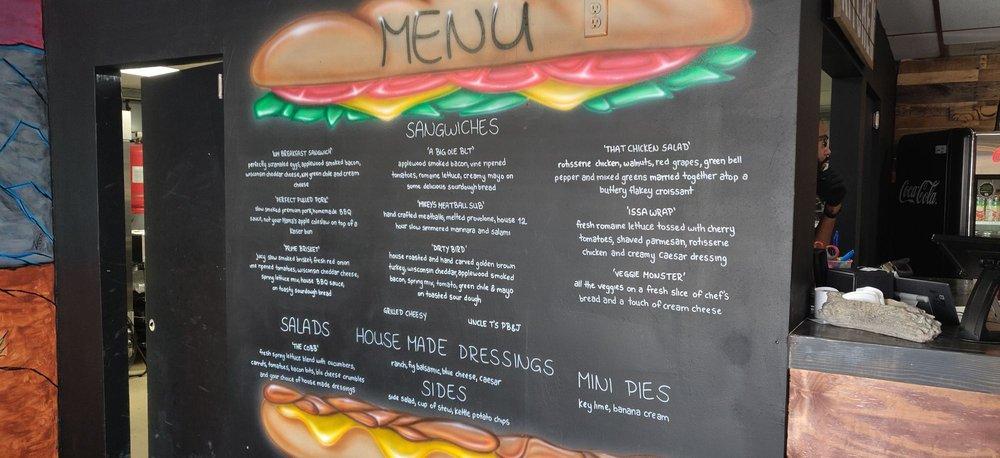 Menu at Uncle T's desserts, Rio Rancho