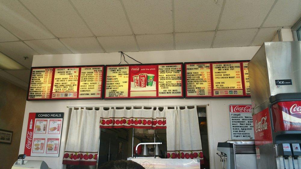 Menu at Han's Burger fast food, Federal Way