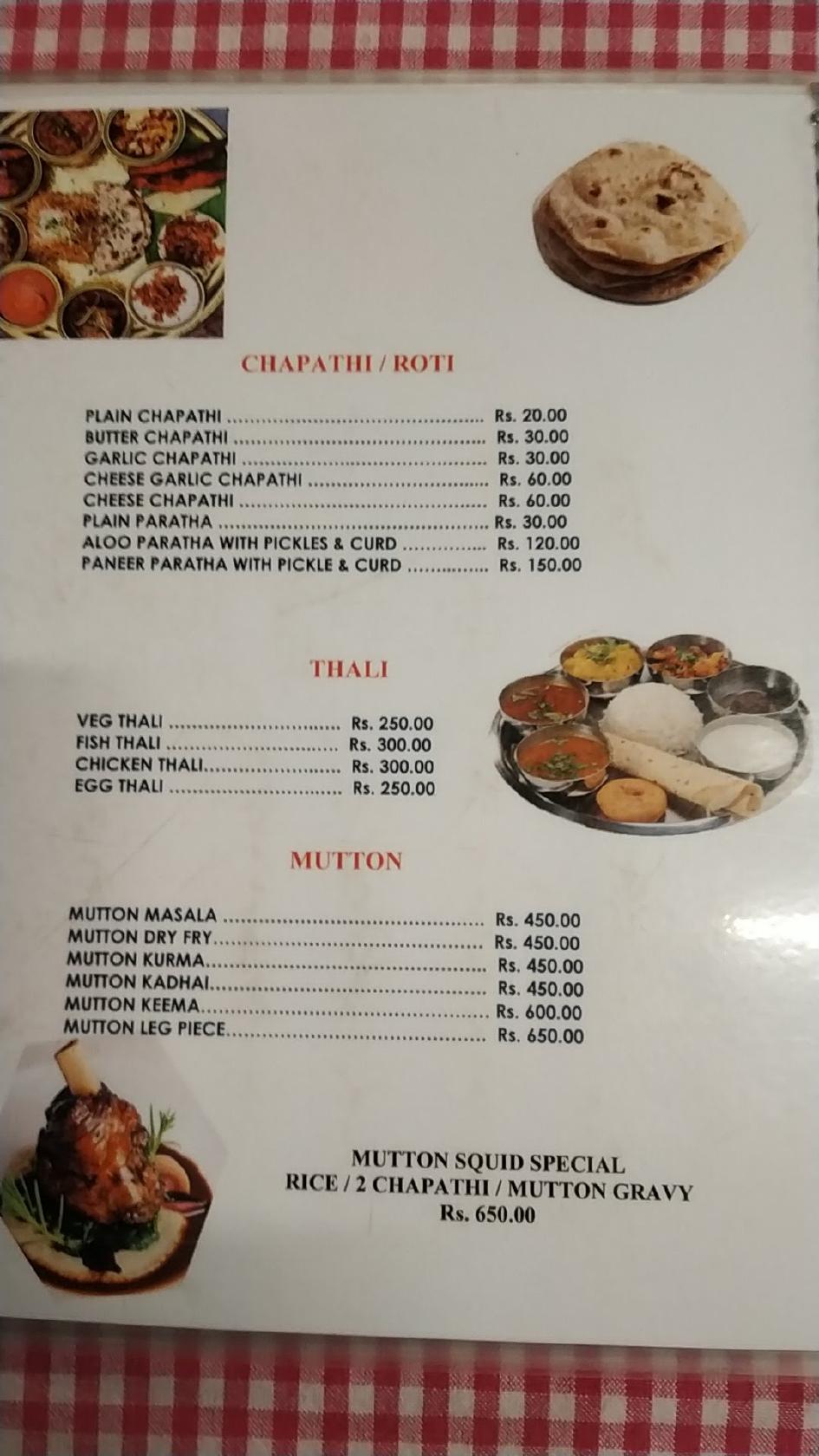 Menu at Famous Seafood Restaurant, India, No.5 Vijay Nagar Beach No.5 ...