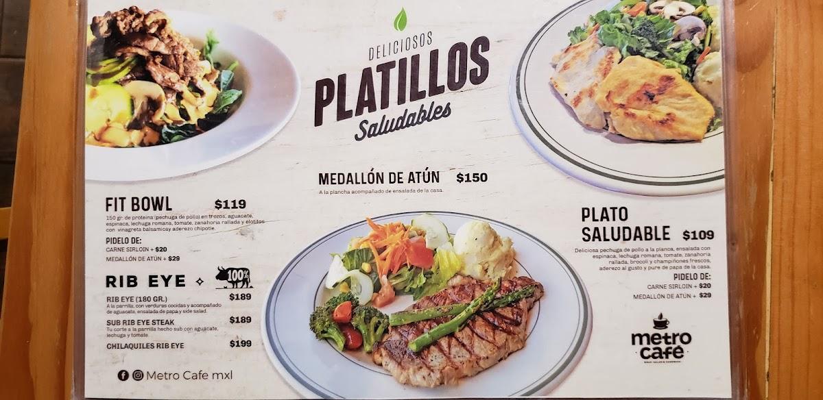 Carta de Metro Café - UABC, Mexicali