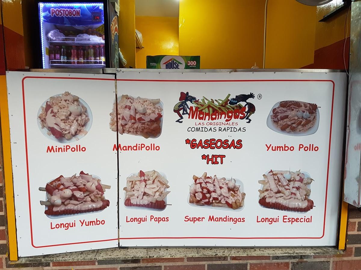 Menu at Mandingas Buenos Aires restaurant, Medellín