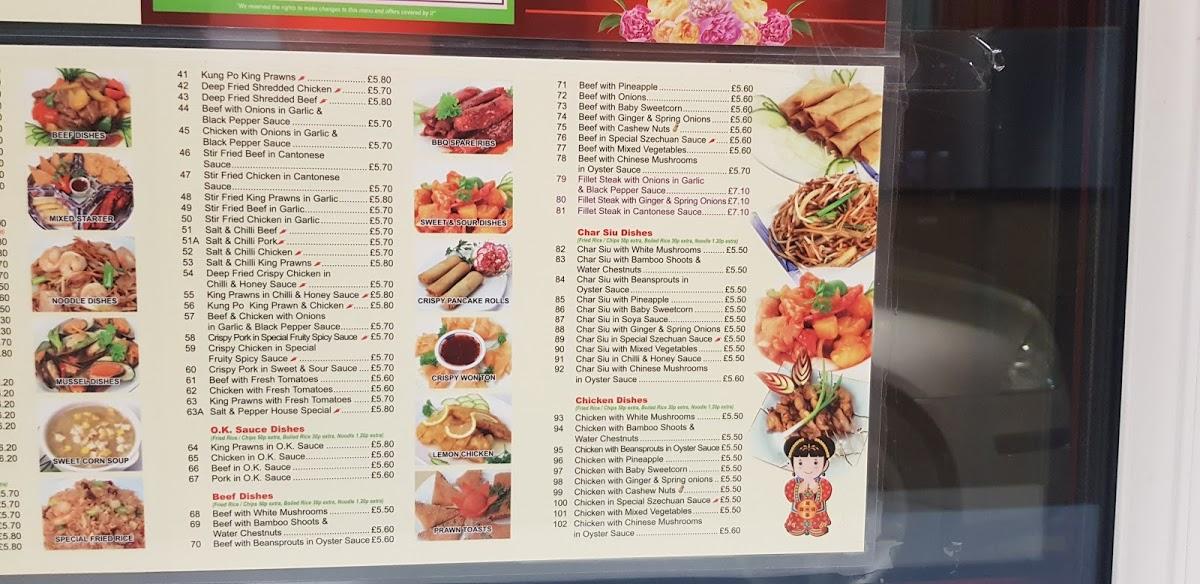 Menu at Golden Wok restaurant, Hartlepool