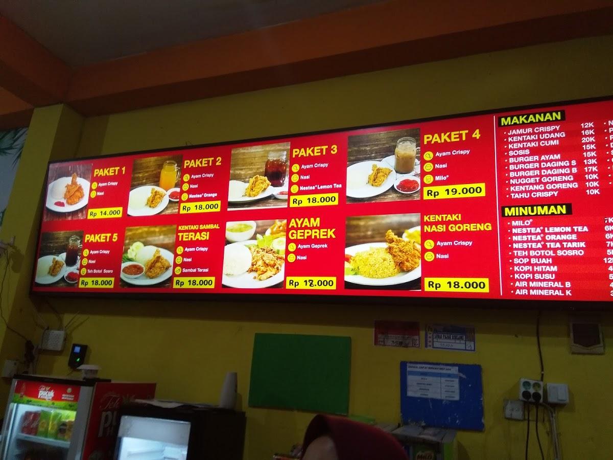 Menu at Kentaki Ndeso Ringroad restaurant, Balikpapan, Jl. Ruhui Rahayu
