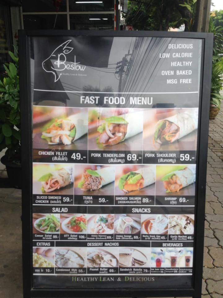 Menu at BESTOW Healthy Lean & Delicious restaurant, Bangkok
