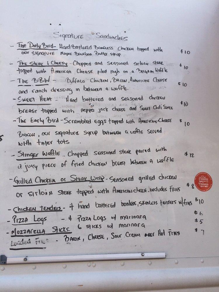 Menu at Dirty Bird Chicken N' Waffles LLC restaurant, Niagara Falls