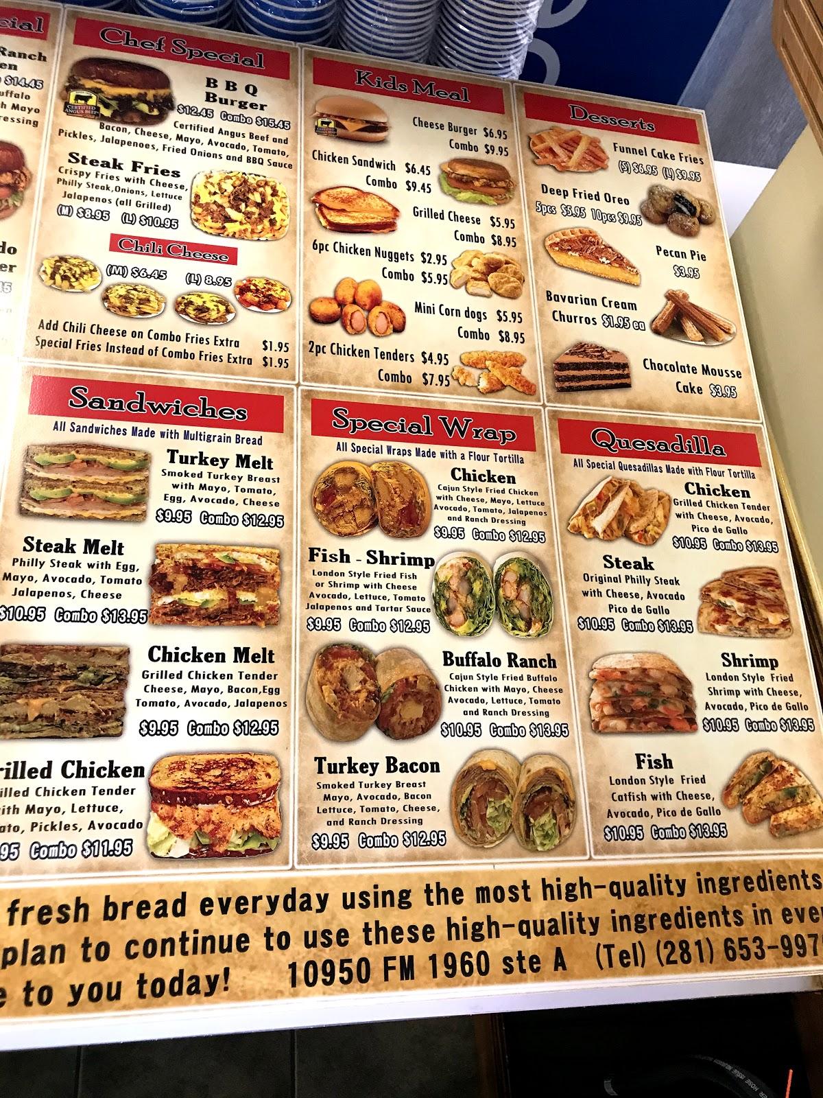 Menu at JLB Eatery restaurant, Houston, FM 1960 #A