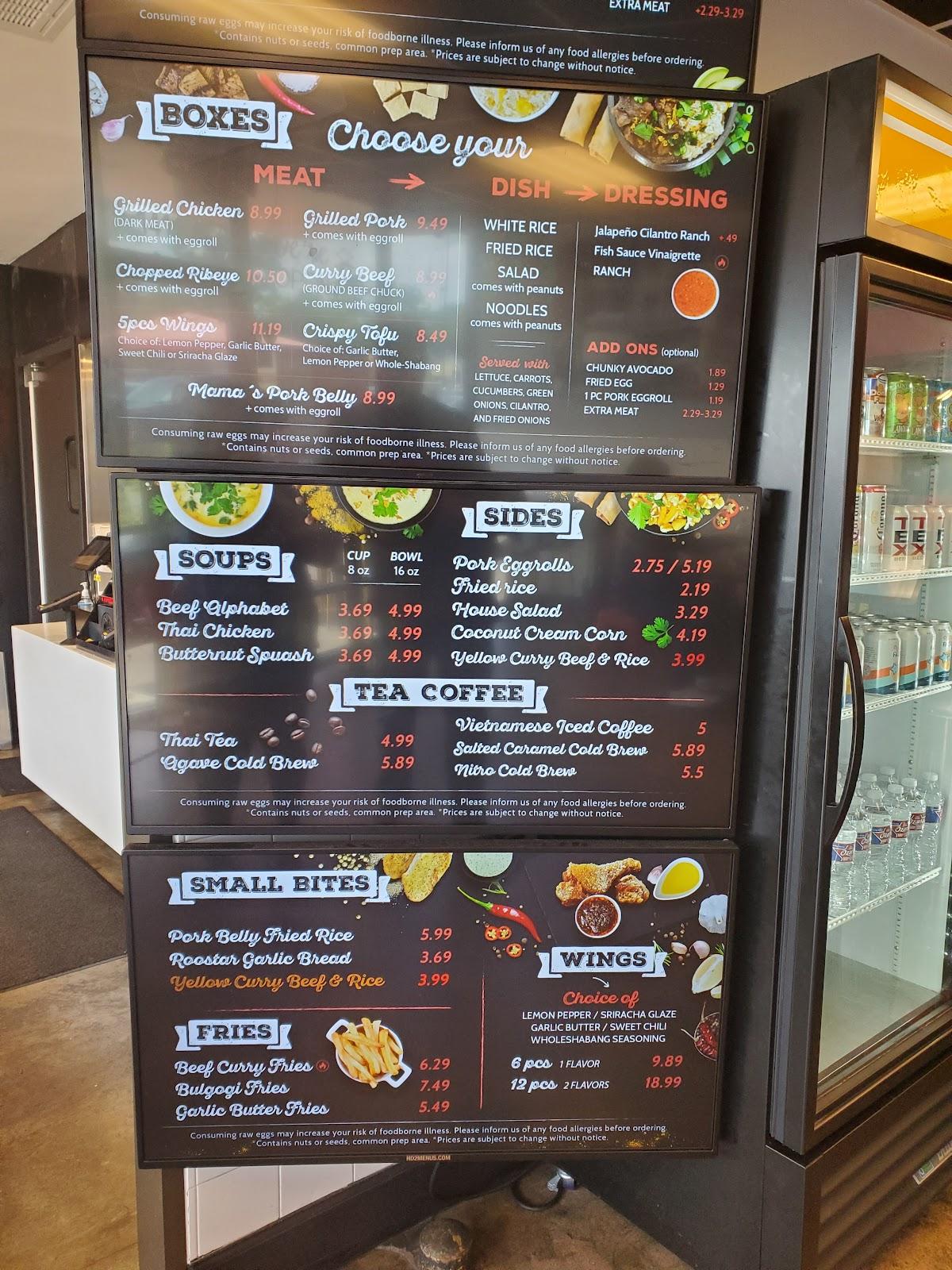 Carta del restaurante Roostar, Houston, Gessner Rd Suite I