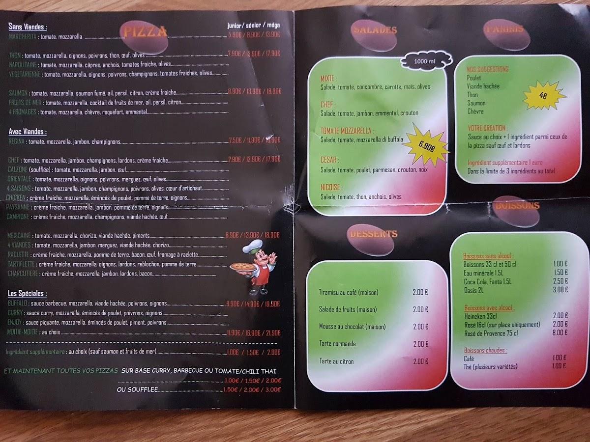 Carta del restaurante ENJOY PIZZA, Survilliers