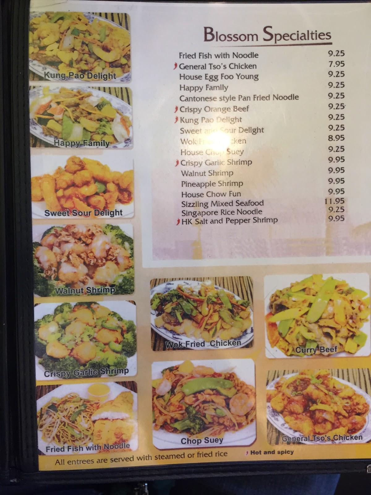 Menu at Blossom Asian Cuisine restaurant, Tolleson