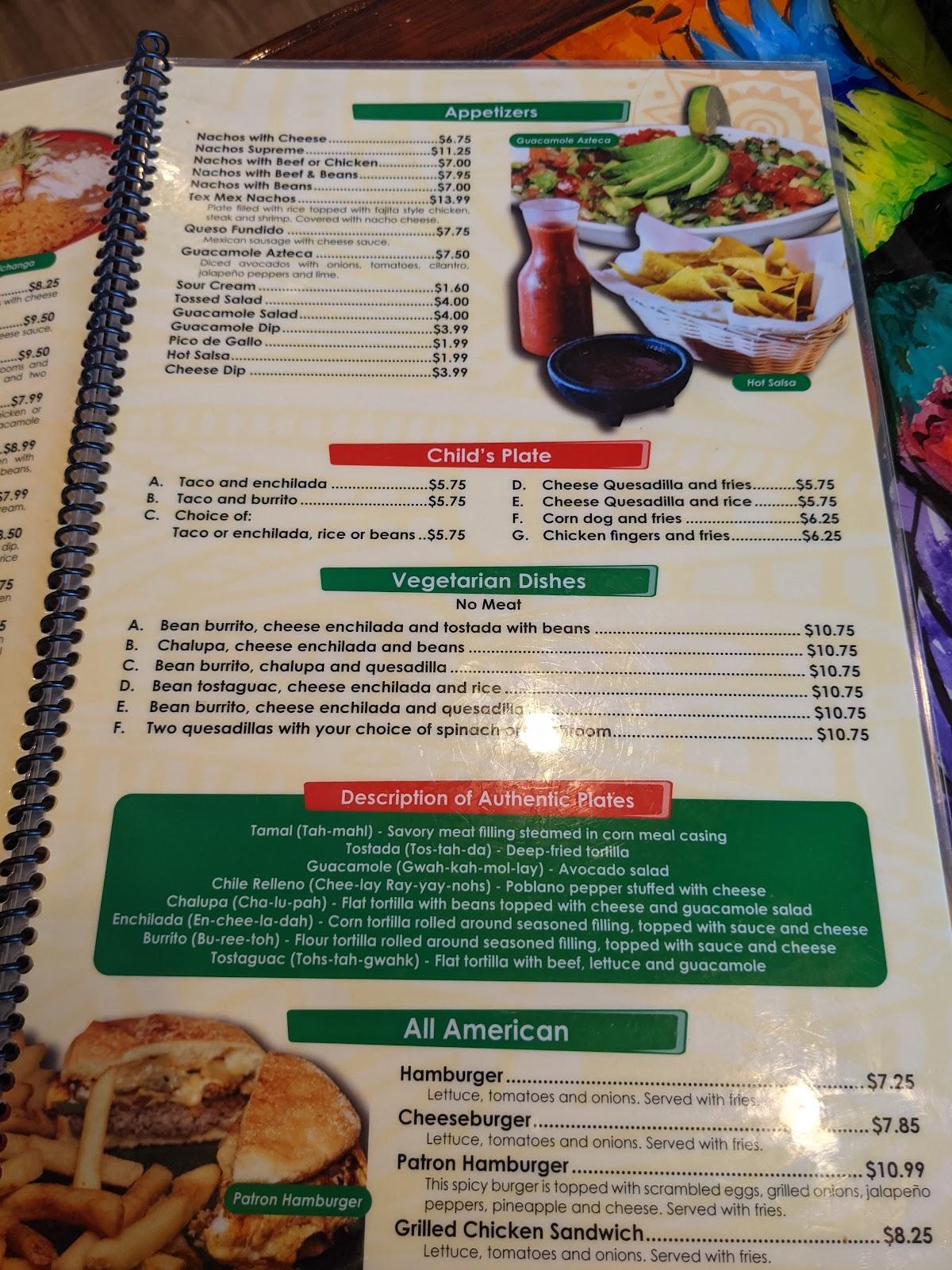 Menu at El Rancho Viejo Mishawaka restaurant, Mishawaka