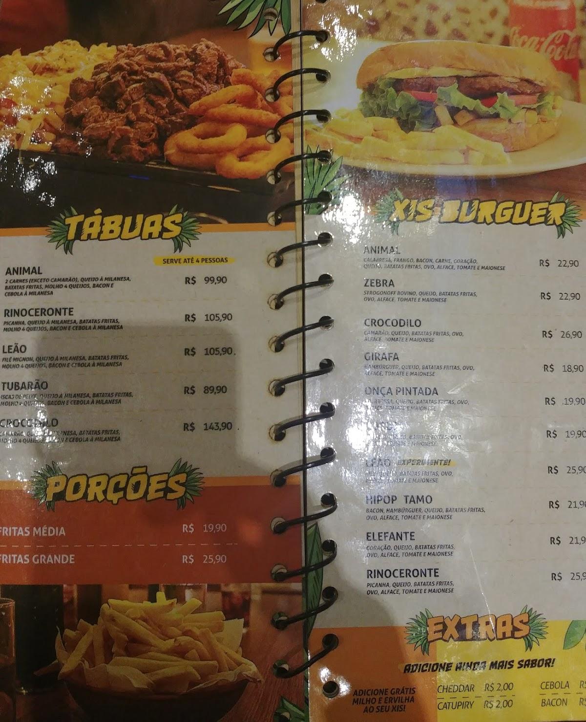 Menu em Mundo Animal Lanchonete Temática Florianópolis - Comidas e ...