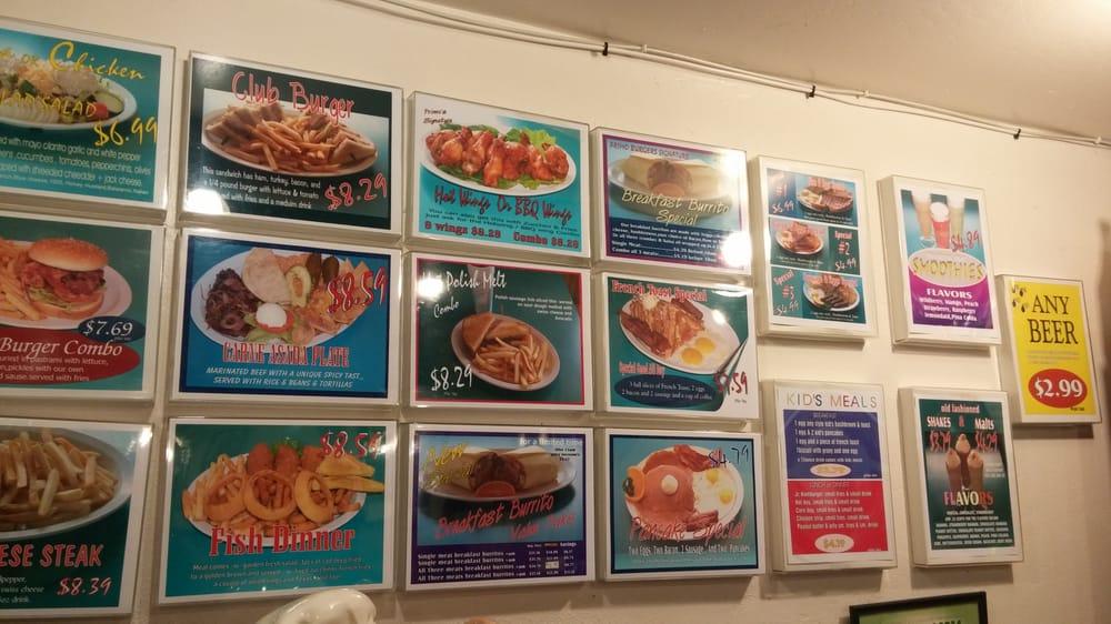 Menu at Primo Burgers restaurant, Tehachapi