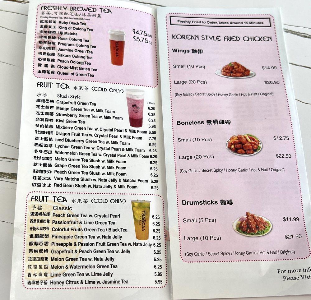 Menu at Tsaôcaa - St Augustine pub & bar, St. Augustine