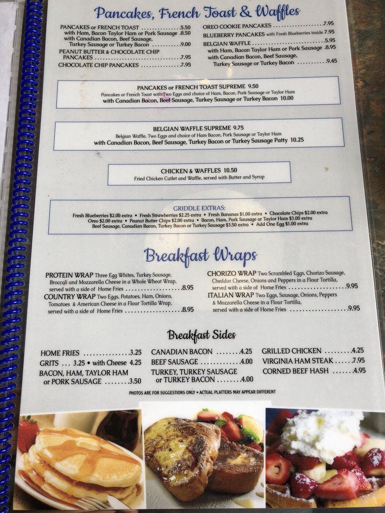 Menu at Park Diner and Pancake House restaurant, Linden