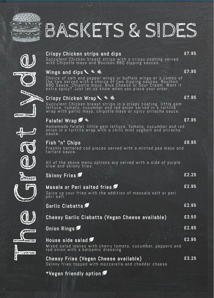 Menu at The Great Lyde pub & bar, Yeovil