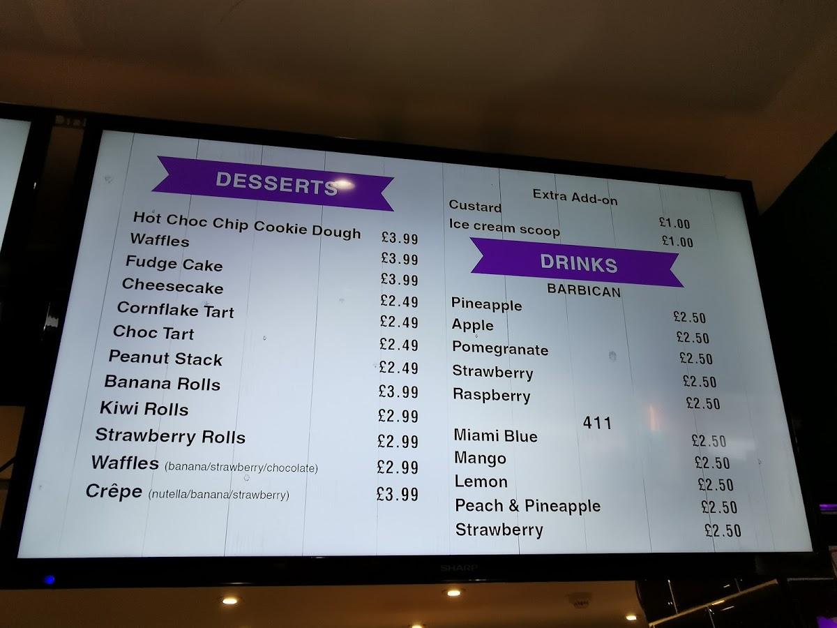 Menu at Grill 33 restaurant, Luton