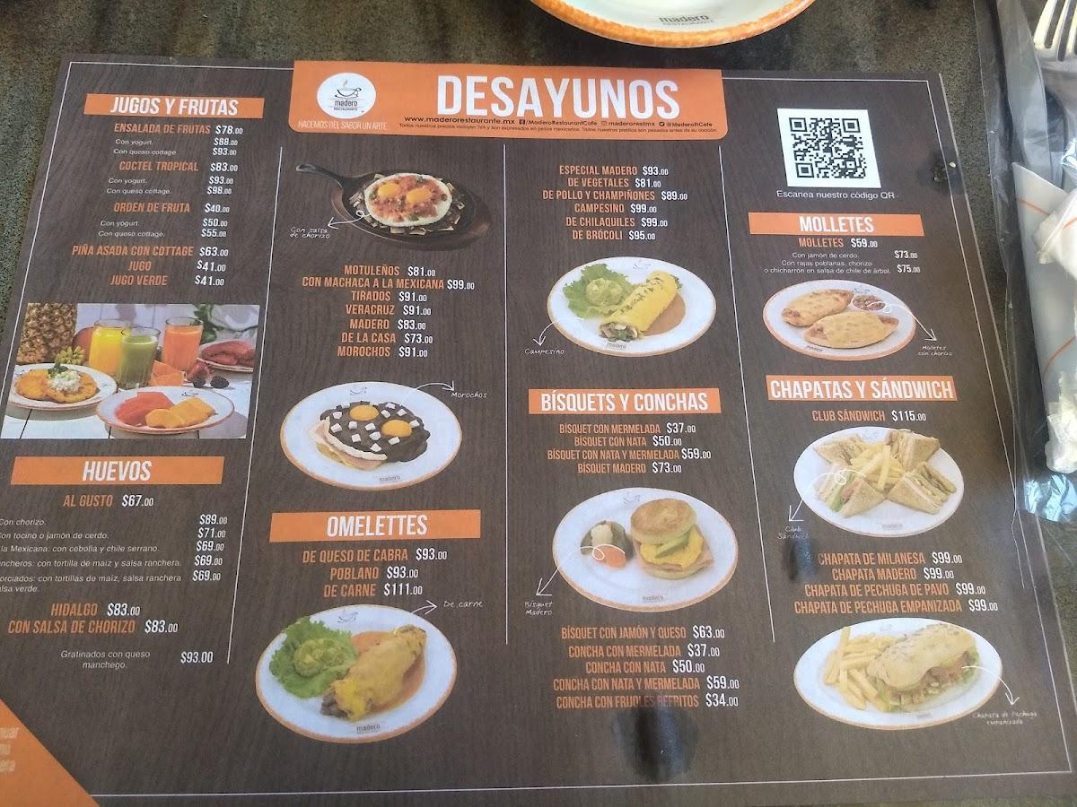 Carta de Madero Restaurante - Irapuato, Irapuato