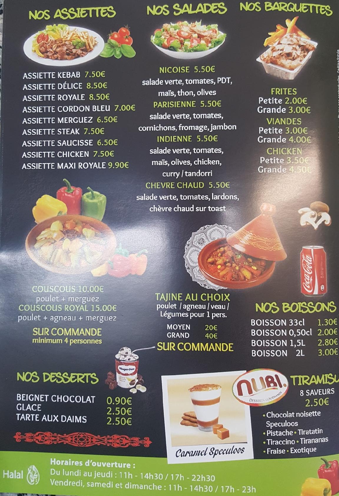 Menu at Cesar burger yerville restaurant, Yerville
