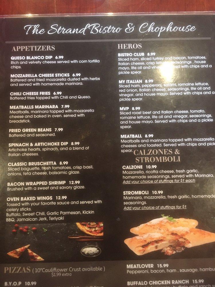 Menu at The Strand Bistro & Chophouse pub & bar, Jesup