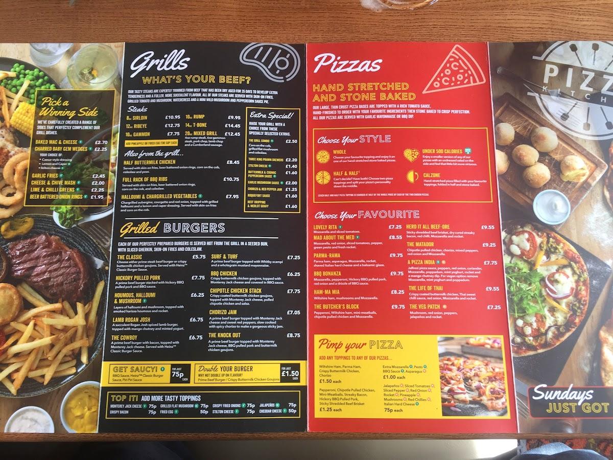 Menu at Ten Lock Flight pub & bar, Runcorn, 1 Crossville way